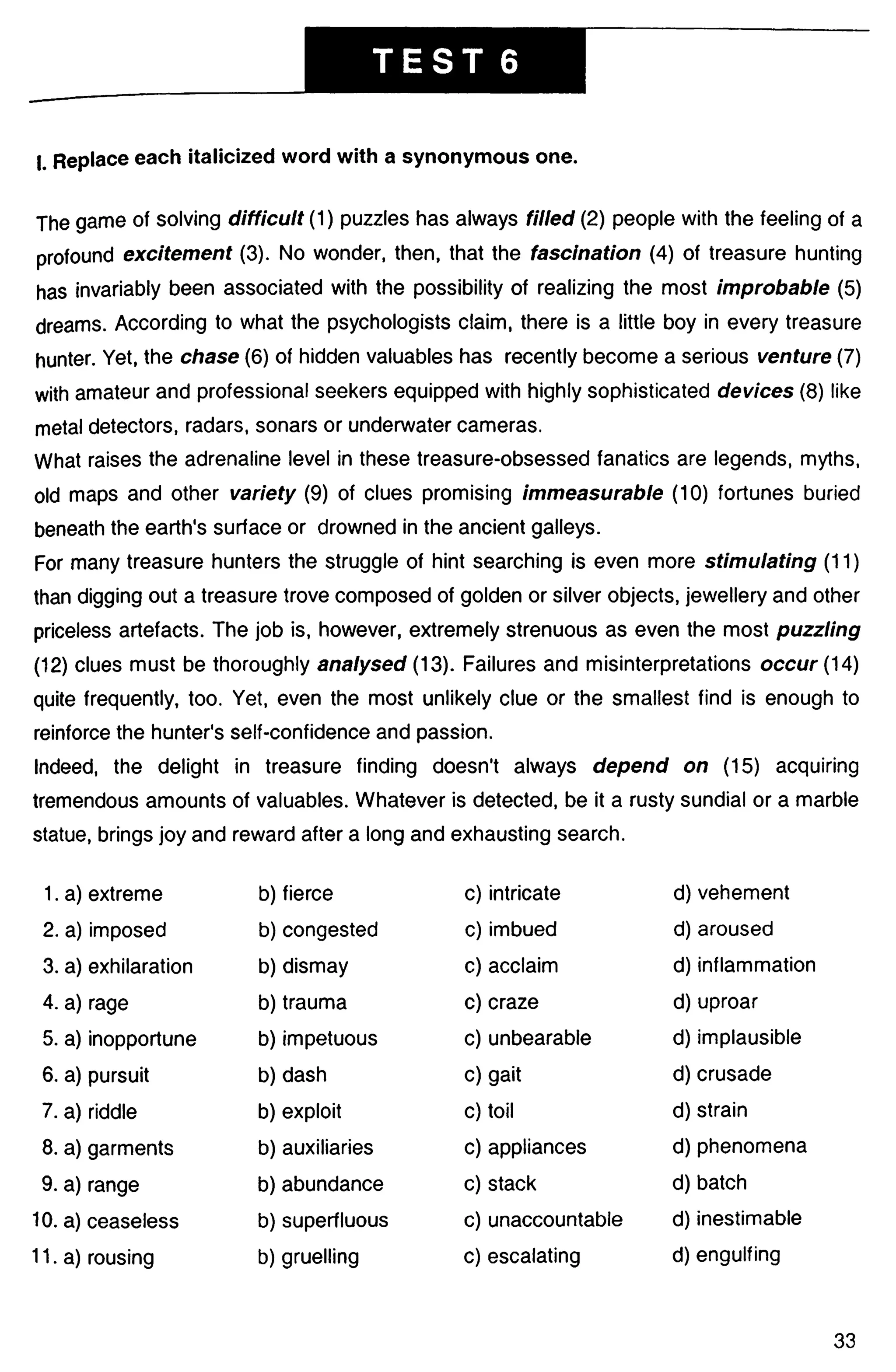 English advanced vocabulary and structure practice | PDF