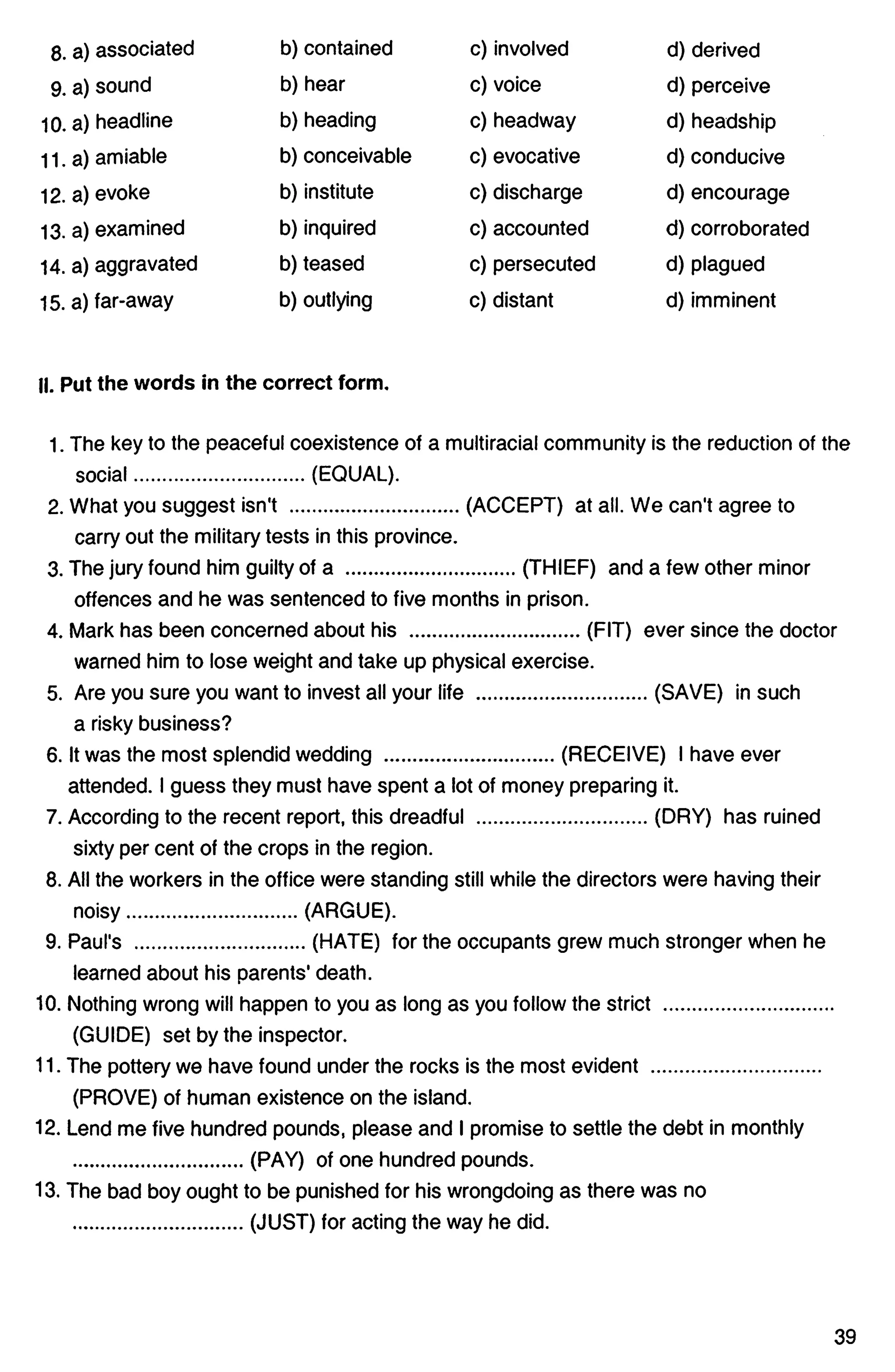 English advanced vocabulary and structure practice | PDF
