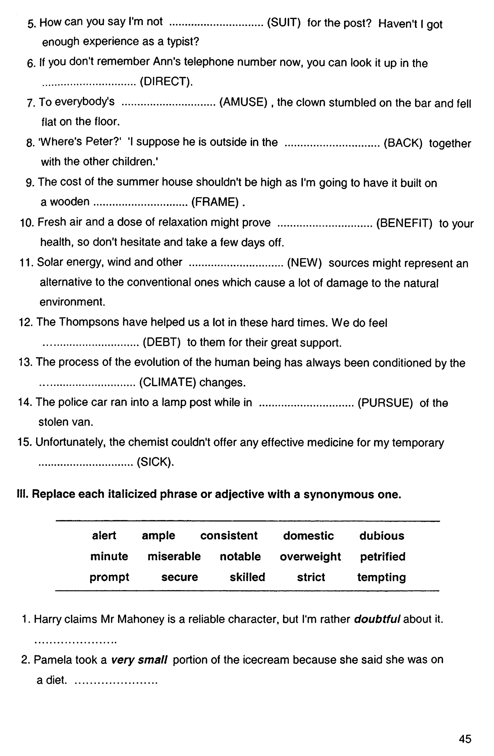 English advanced vocabulary and structure practice | PDF