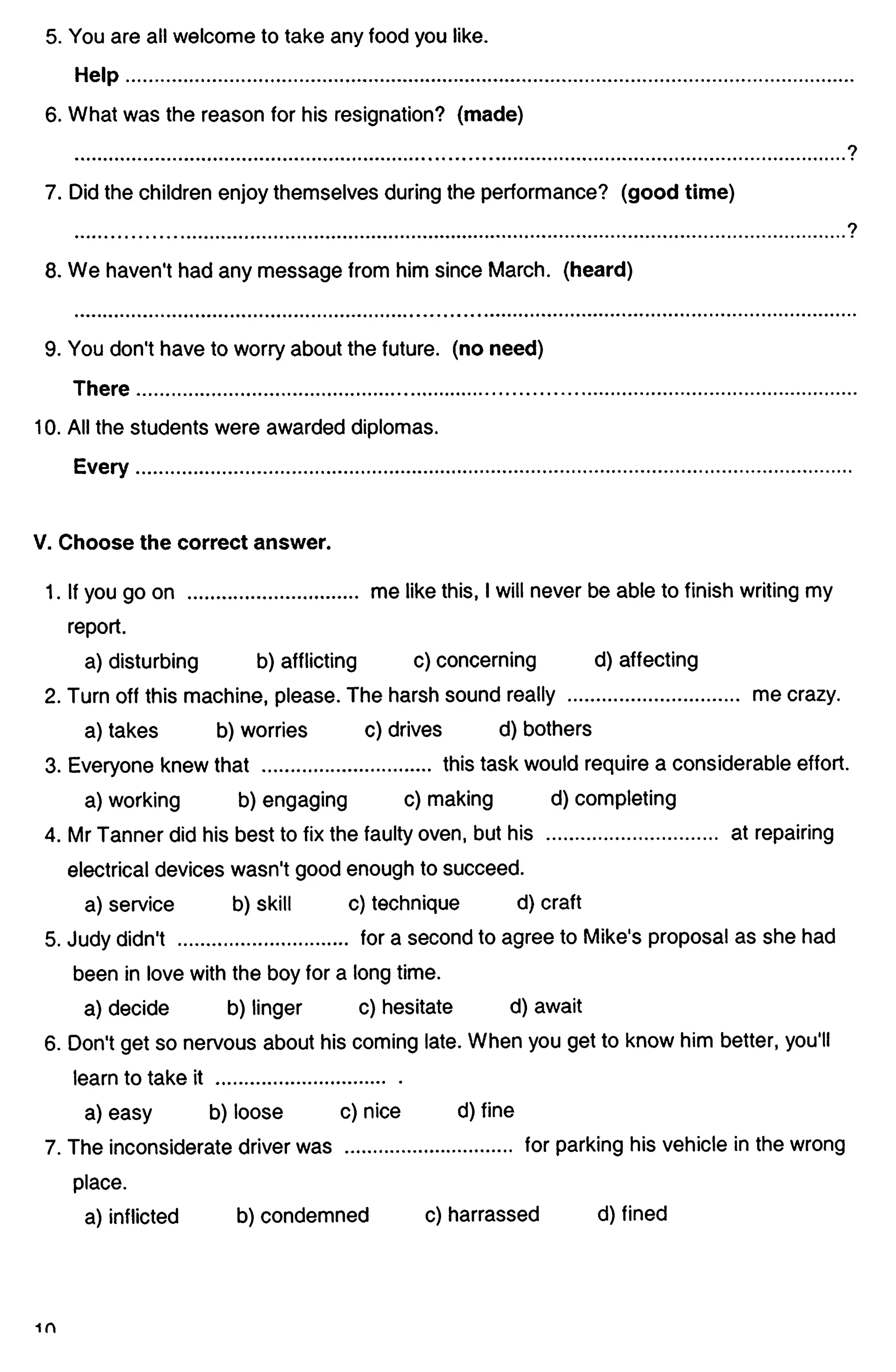 English advanced vocabulary and structure practice | PDF