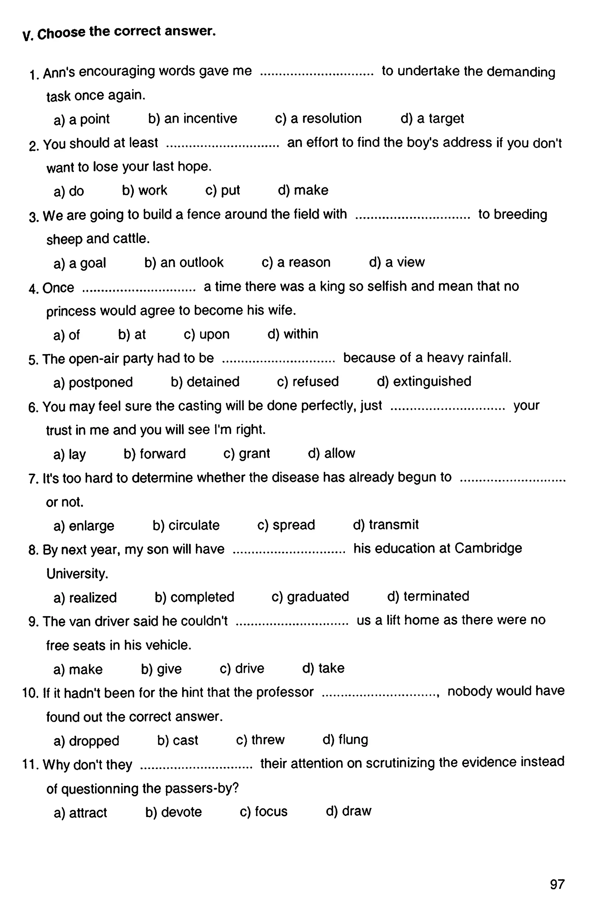 English advanced vocabulary and structure practice | PDF