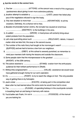 English advanced vocabulary and structure practice | PDF