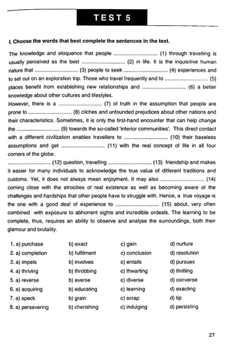 English advanced vocabulary and structure practice | PDF