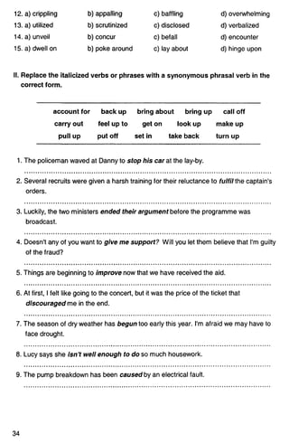 English advanced vocabulary and structure practice | PDF