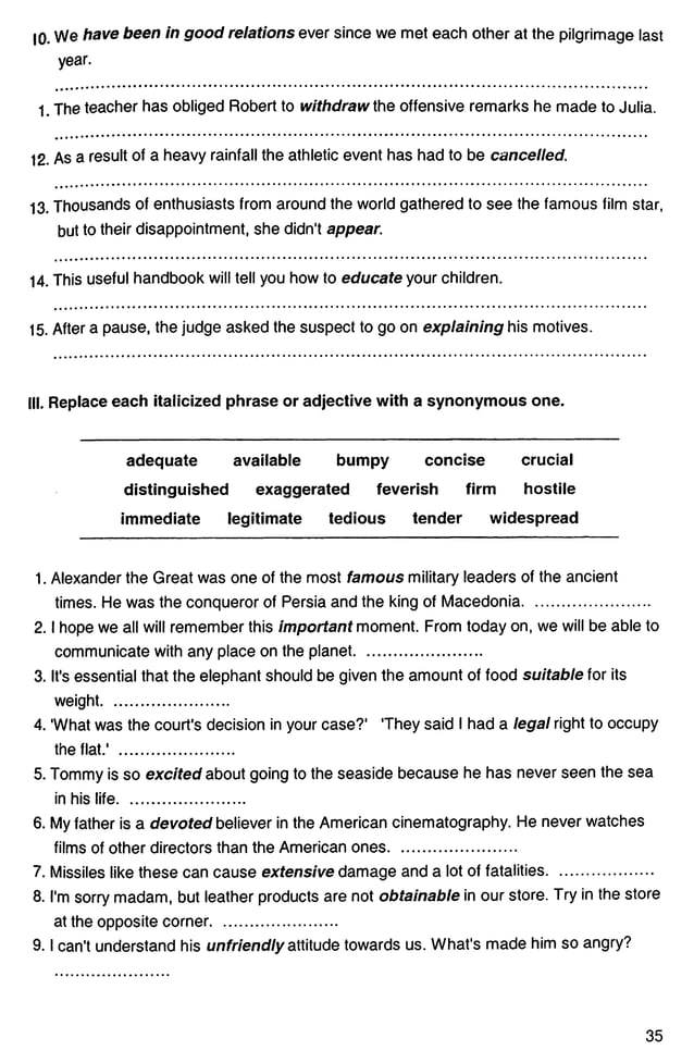 English advanced vocabulary and structure practice | PDF