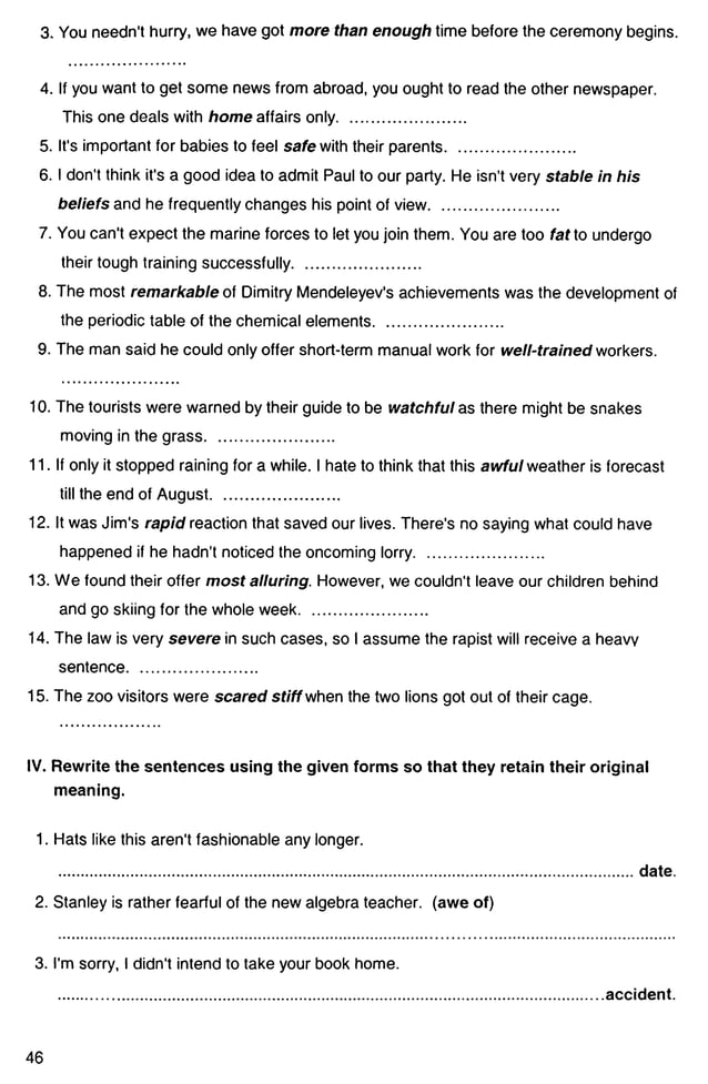 English advanced vocabulary and structure practice | PDF