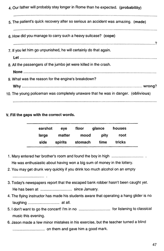 English advanced vocabulary and structure practice | PDF
