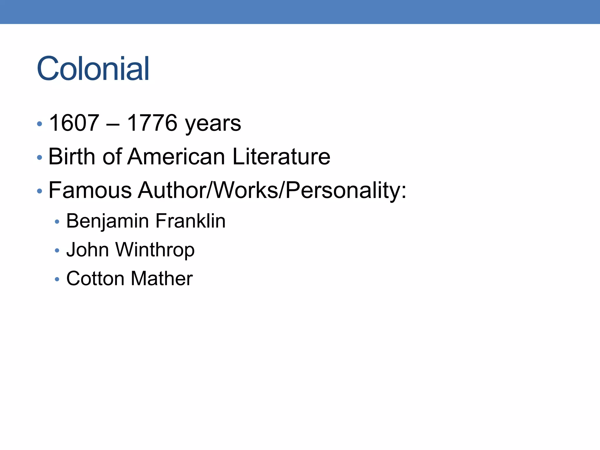 Introduction to Anglo-American Literature Grade 9 students | PPTX