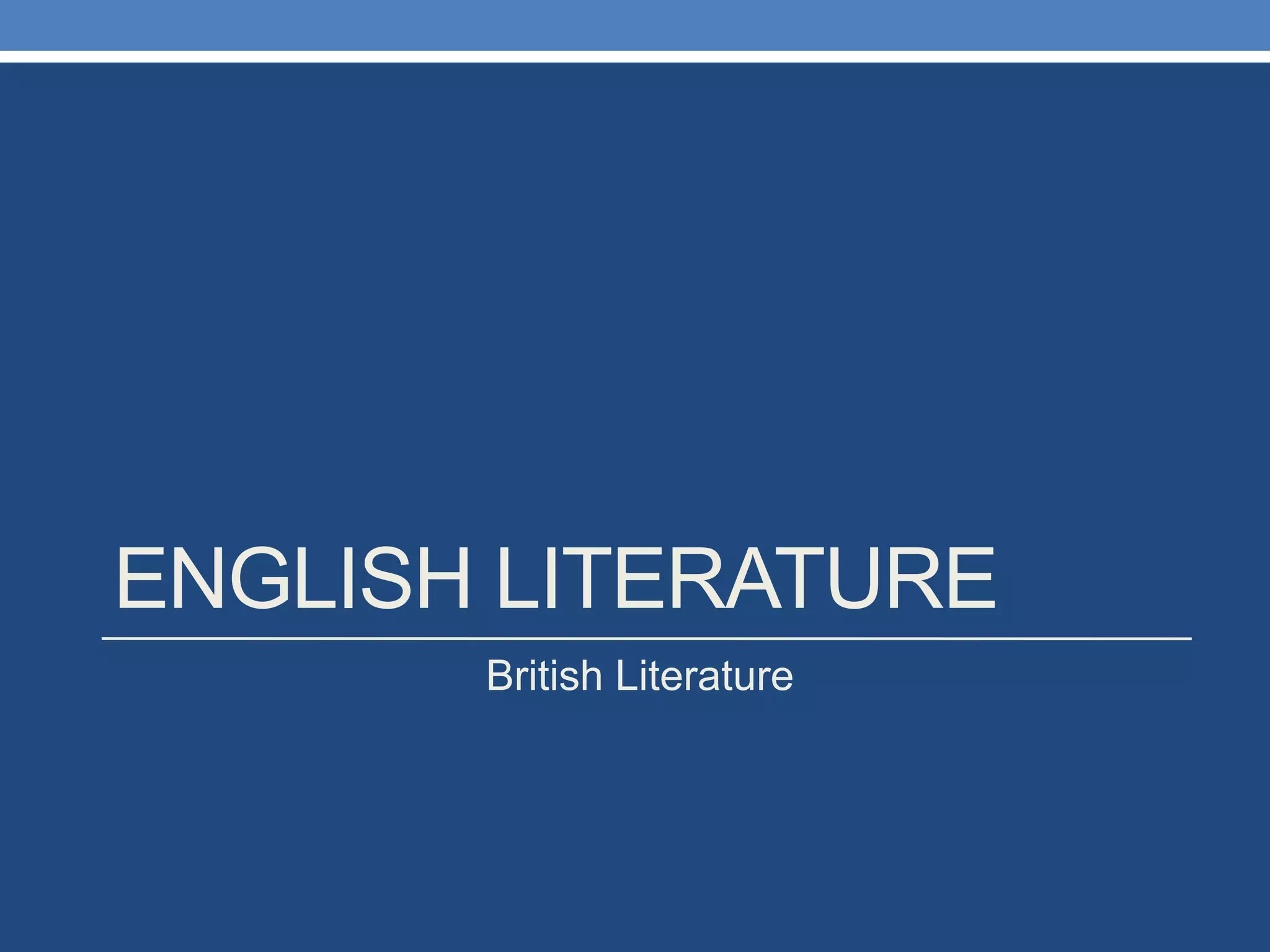 Introduction to Anglo-American Literature Grade 9 students | PPTX