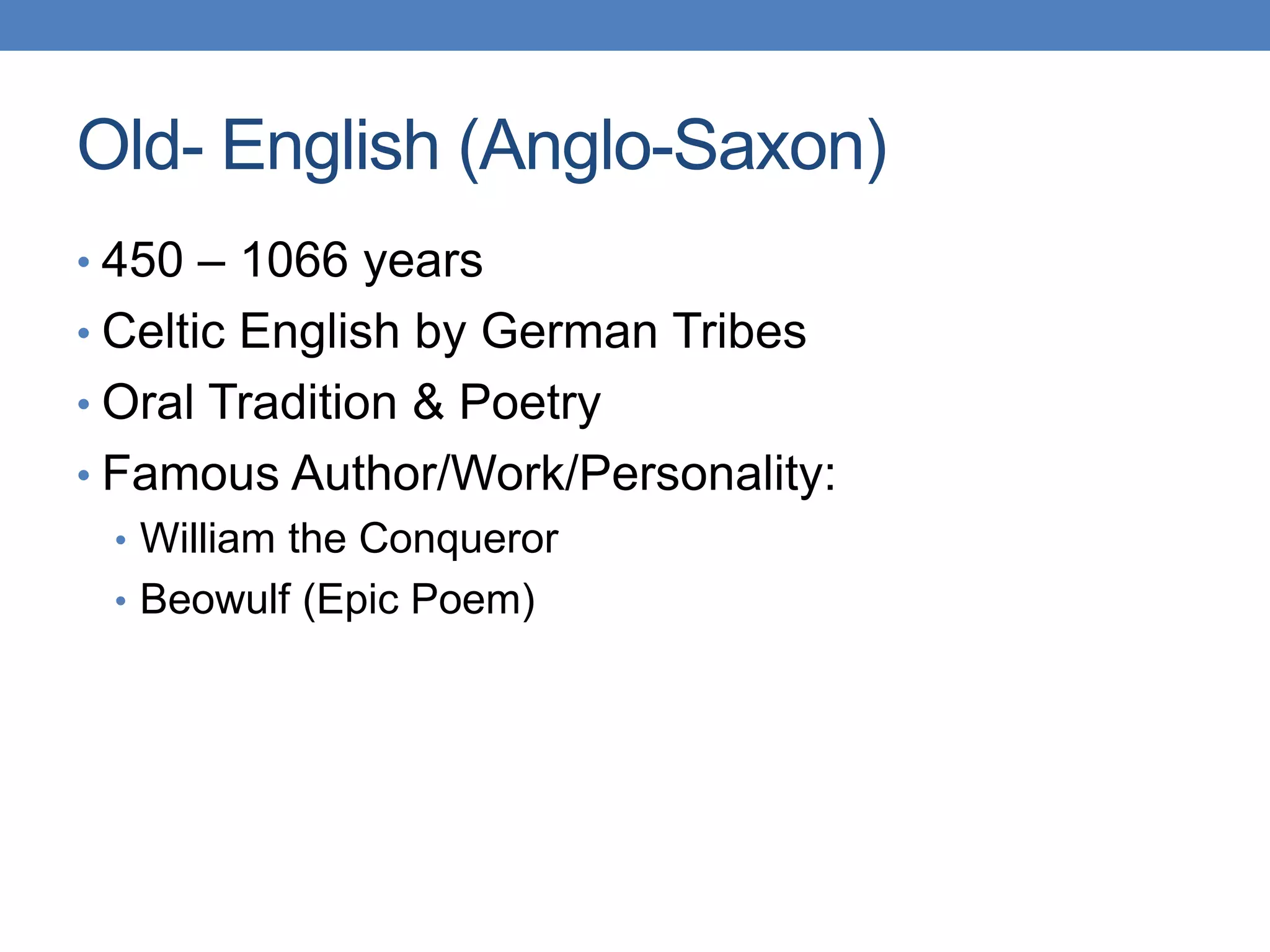 Introduction to Anglo-American Literature Grade 9 students | PPTX