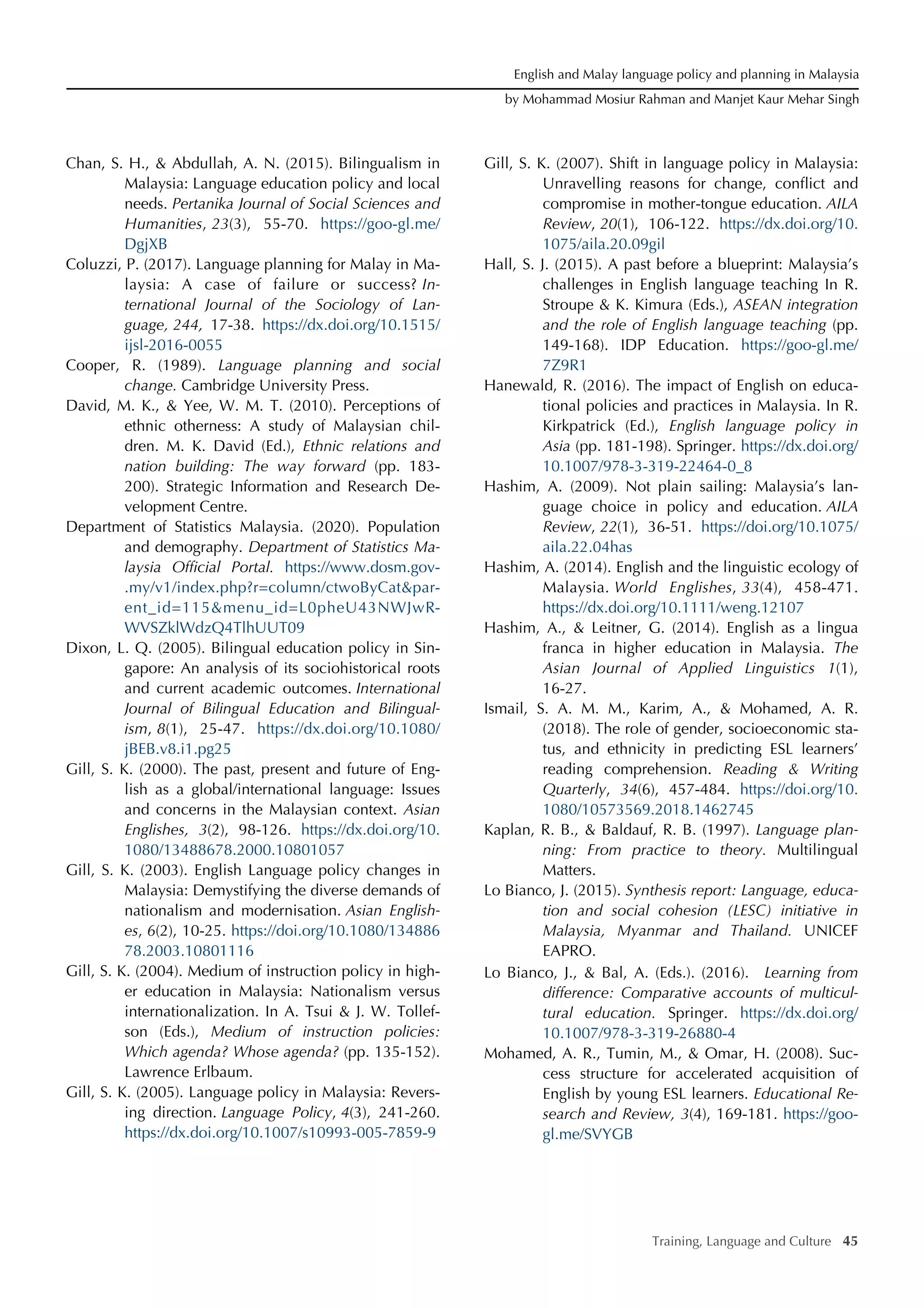English and Malay language policy and planning in Malaysia | PDF