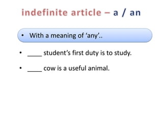 English Articles-02-A and AN | PPT