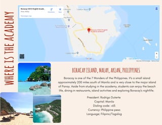 Brochure Trường Anh ngữ Boracay Coco English Academy | PPT