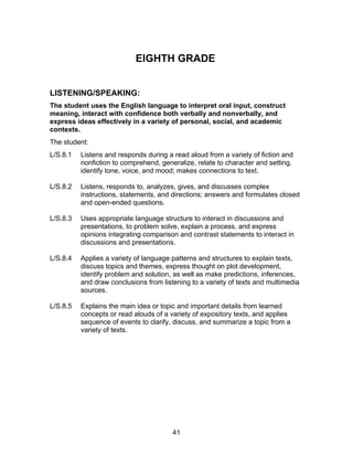 English Content Standards and Expectations - Department of Education of ...