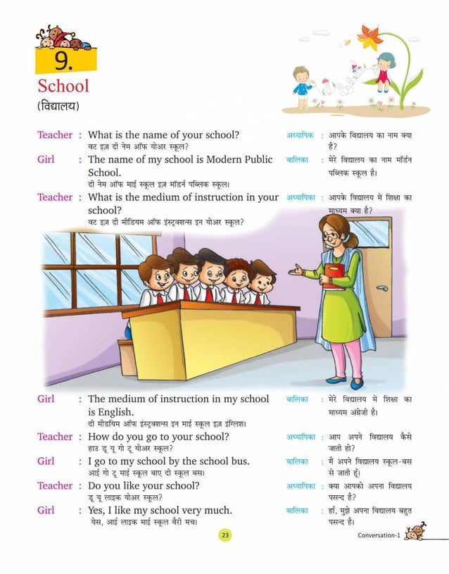English conversation-1 CLASS - FIRST | PDF