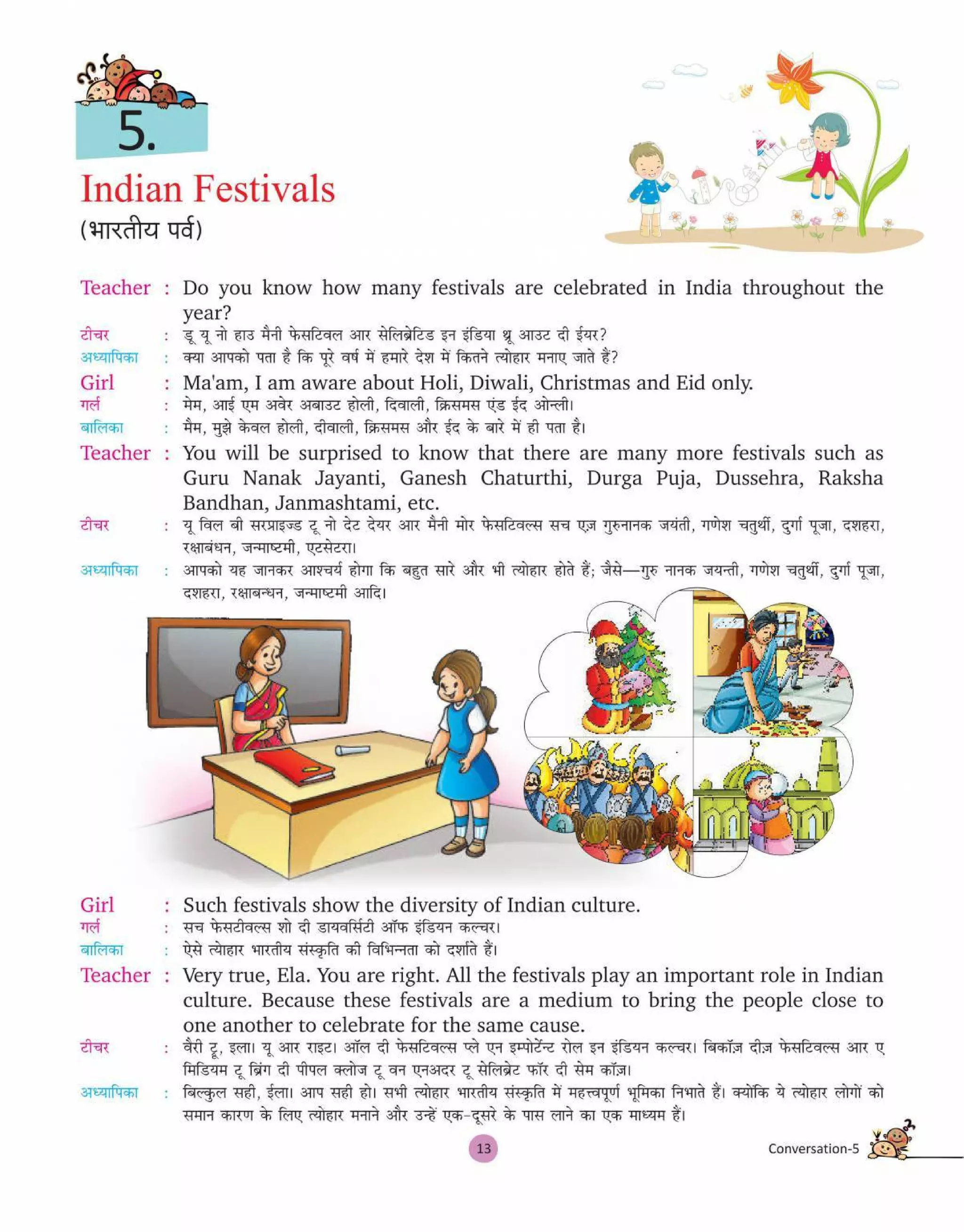 English conversation-5 CLASS - FIVE | PDF