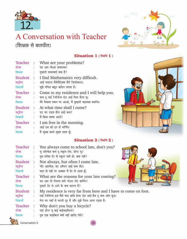 English conversation-5 CLASS - FIVE | PDF