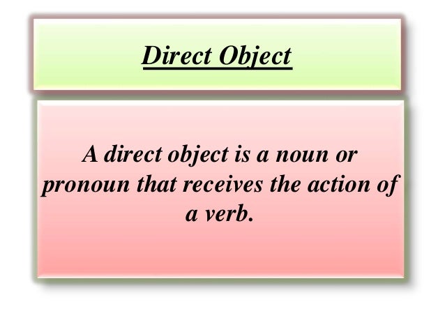 English direct and indirect object slide
