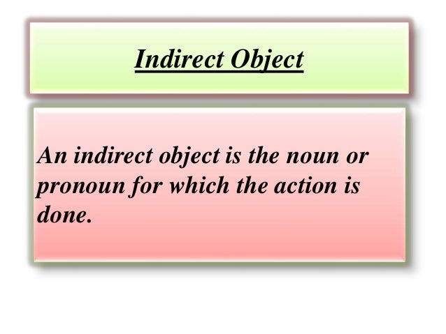 English direct and indirect object slide