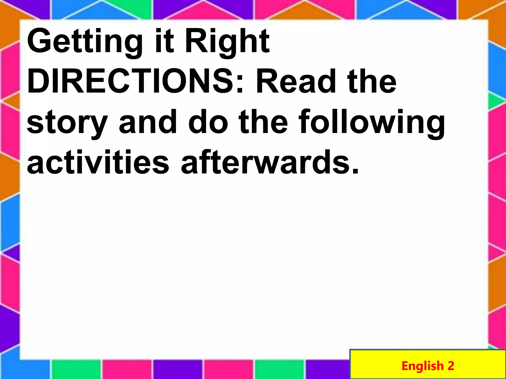 ENGLISH- elements of the story.pptx | Education