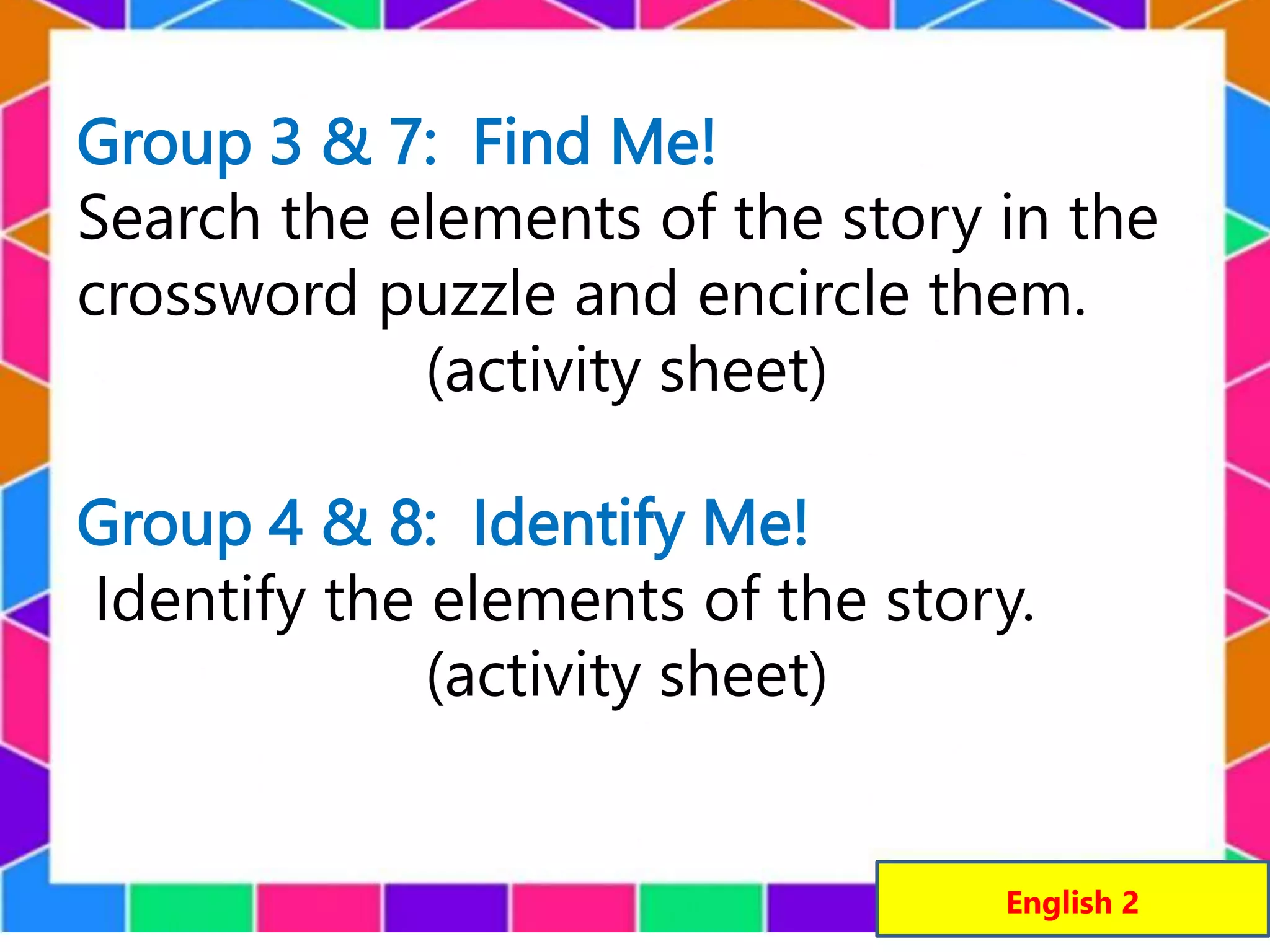 ENGLISH- elements of the story.pptx | Education