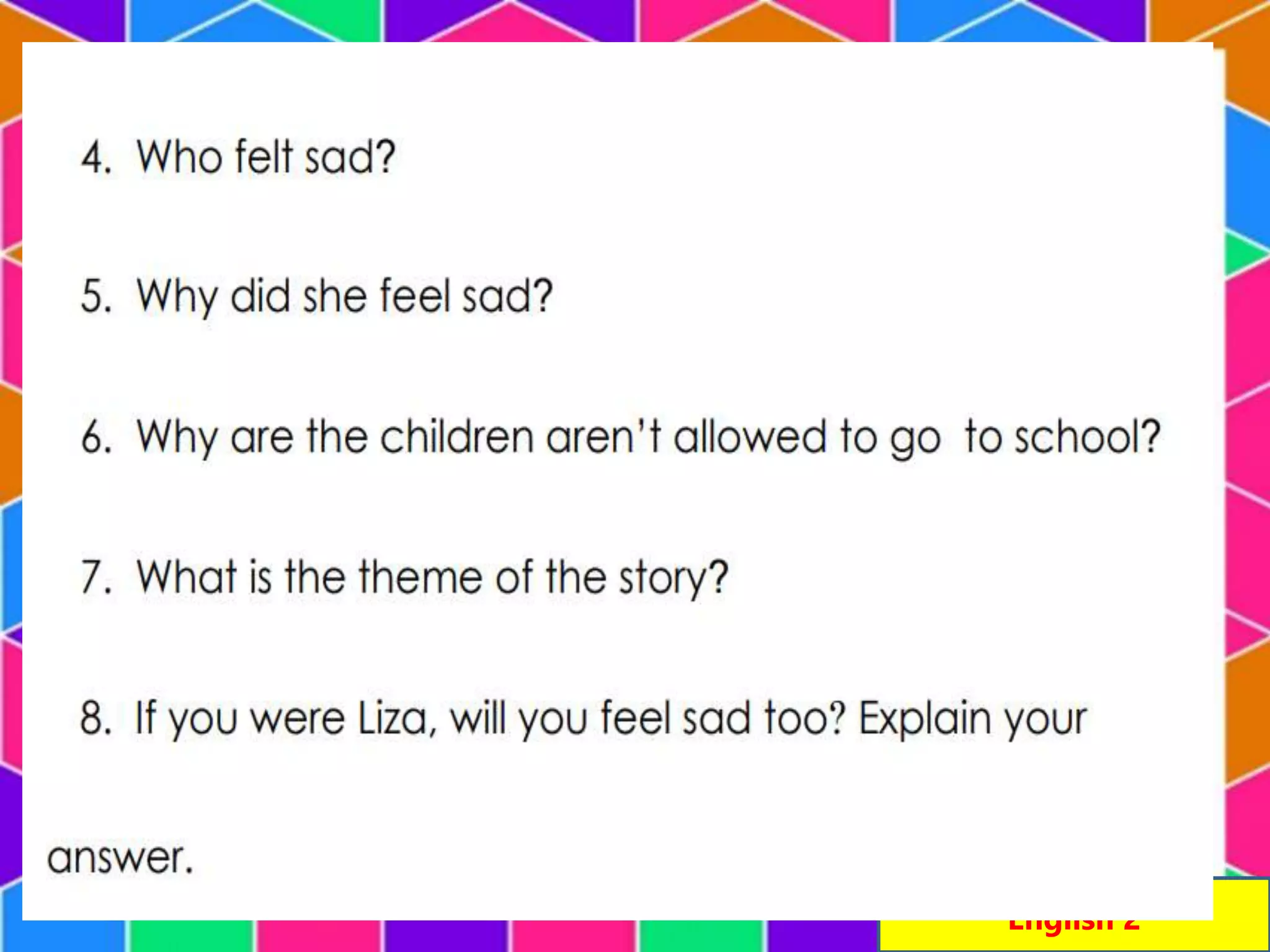 ENGLISH- elements of the story.pptx | Education