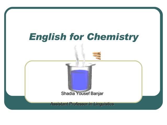 English For Chemistry | PPT