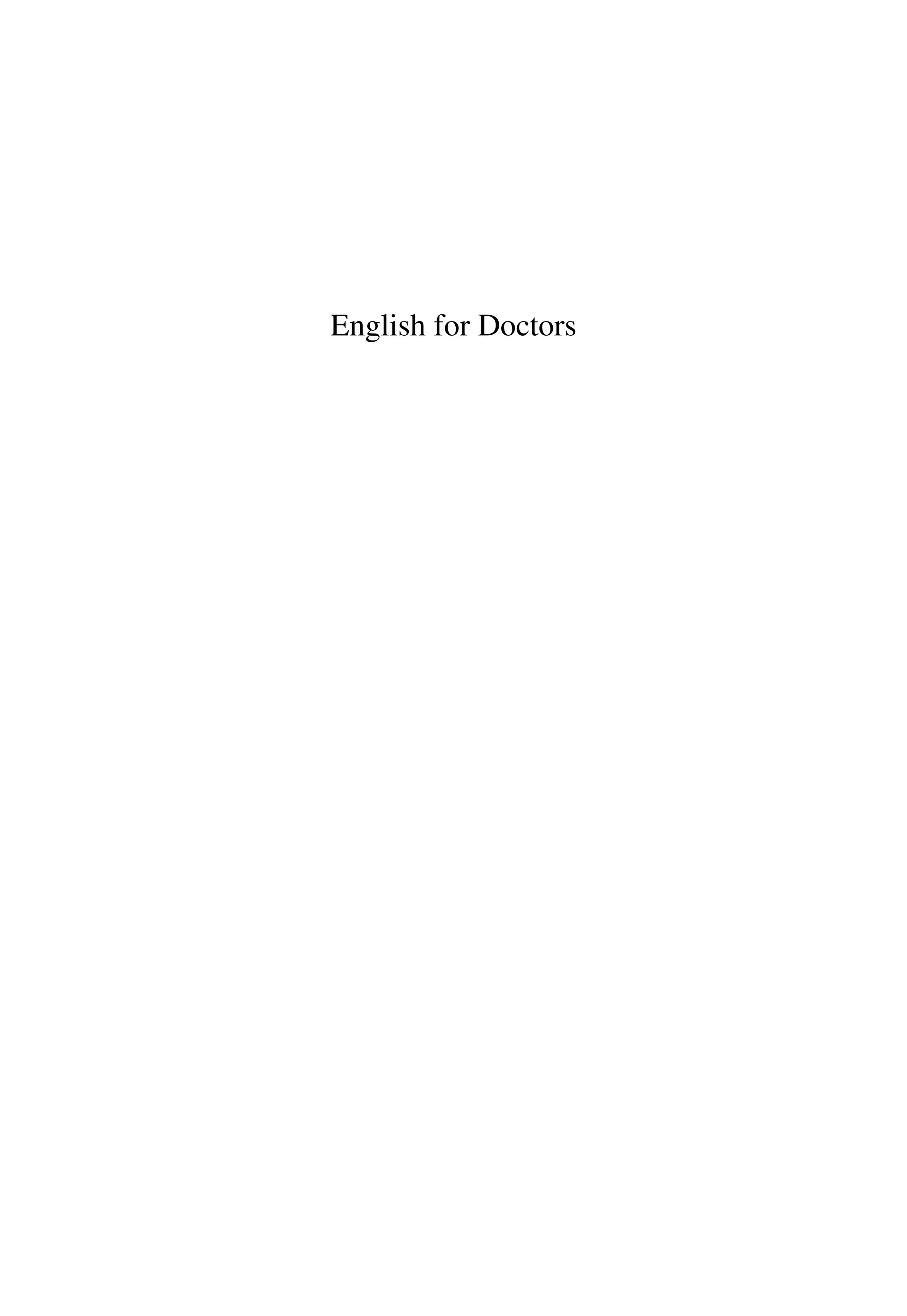 english-for-doctors_medical vocabulary and grammar. pdf | PDF
