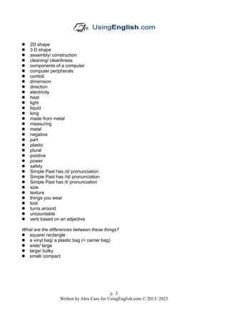 english-for-special-purposes-engineering-vocabulary-list-dictation ...