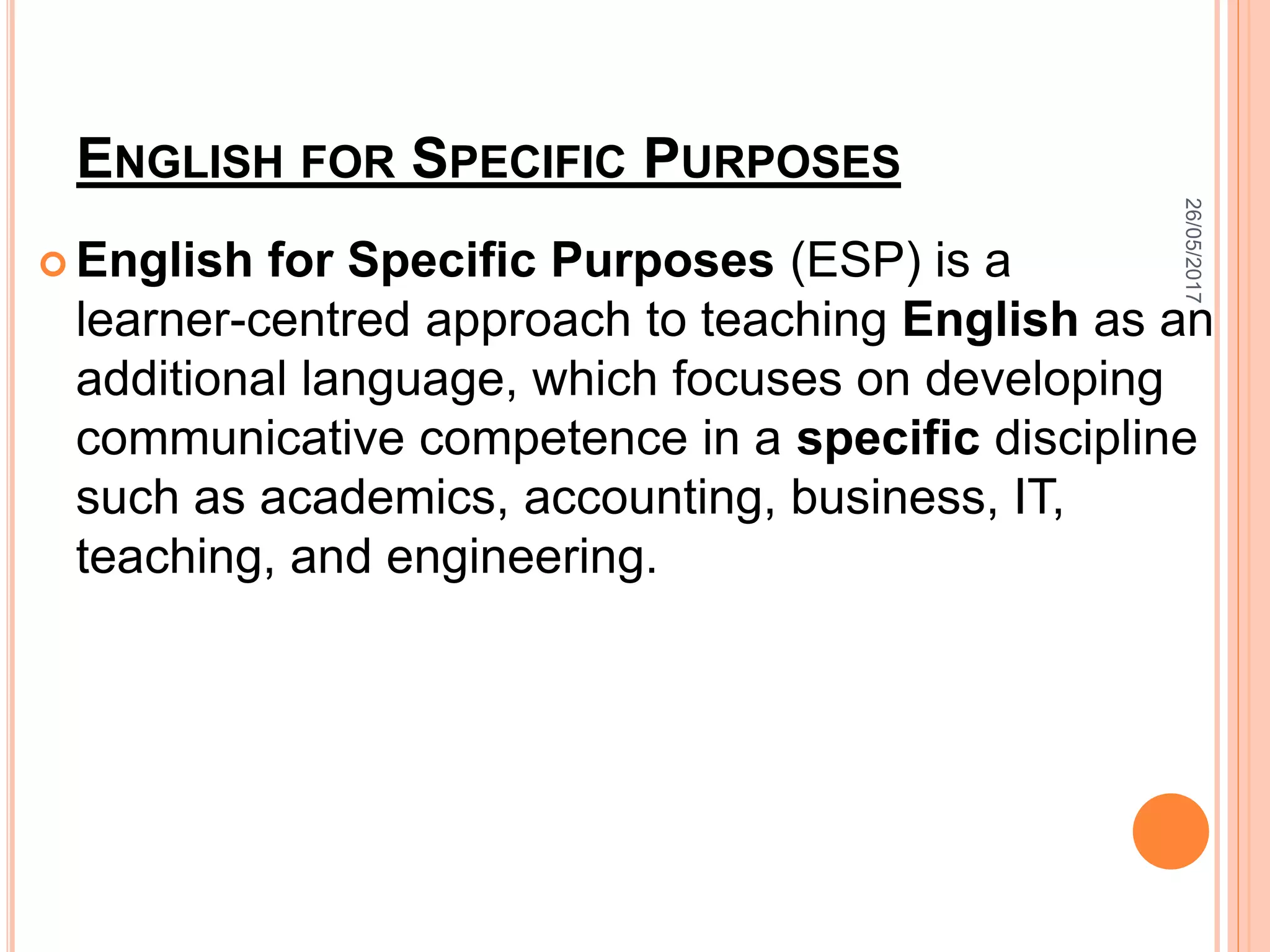 English for-specific-purposes (2) | PPTX
