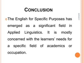 English for-specific-purposes (2) | PPTX