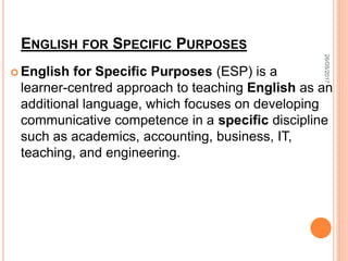English for-specific-purposes (2) | PPTX