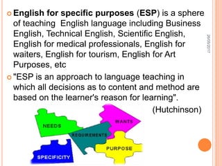 English for-specific-purposes (2) | PPTX