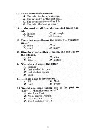 ENGLISH-GRAMMAR-TESTS-1. - multiple choice | PDF