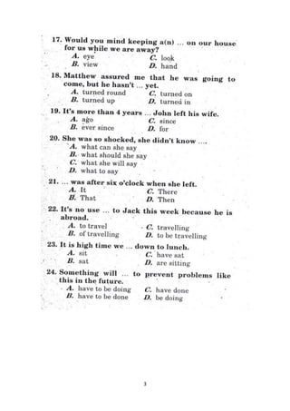 ENGLISH-GRAMMAR-TESTS-1. - multiple choice | PDF