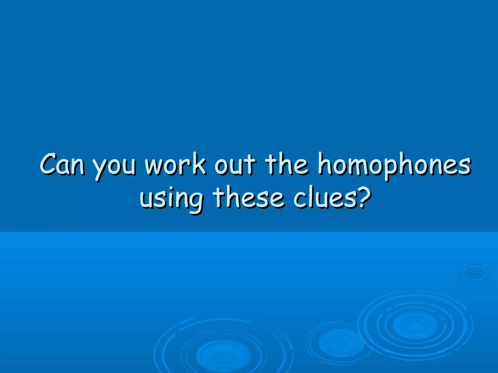 English homophones | PPT