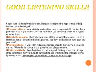 English (Improving Listening Efficency) | PPT