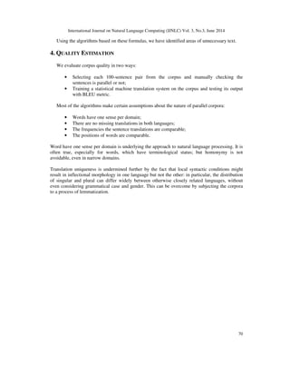 English kazakh parallel corpus for statistical machine translation | PDF