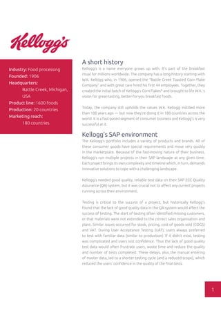 Kellogg's gets it all with EPI-USE Labs' Managed SAP® Data Refresh ...