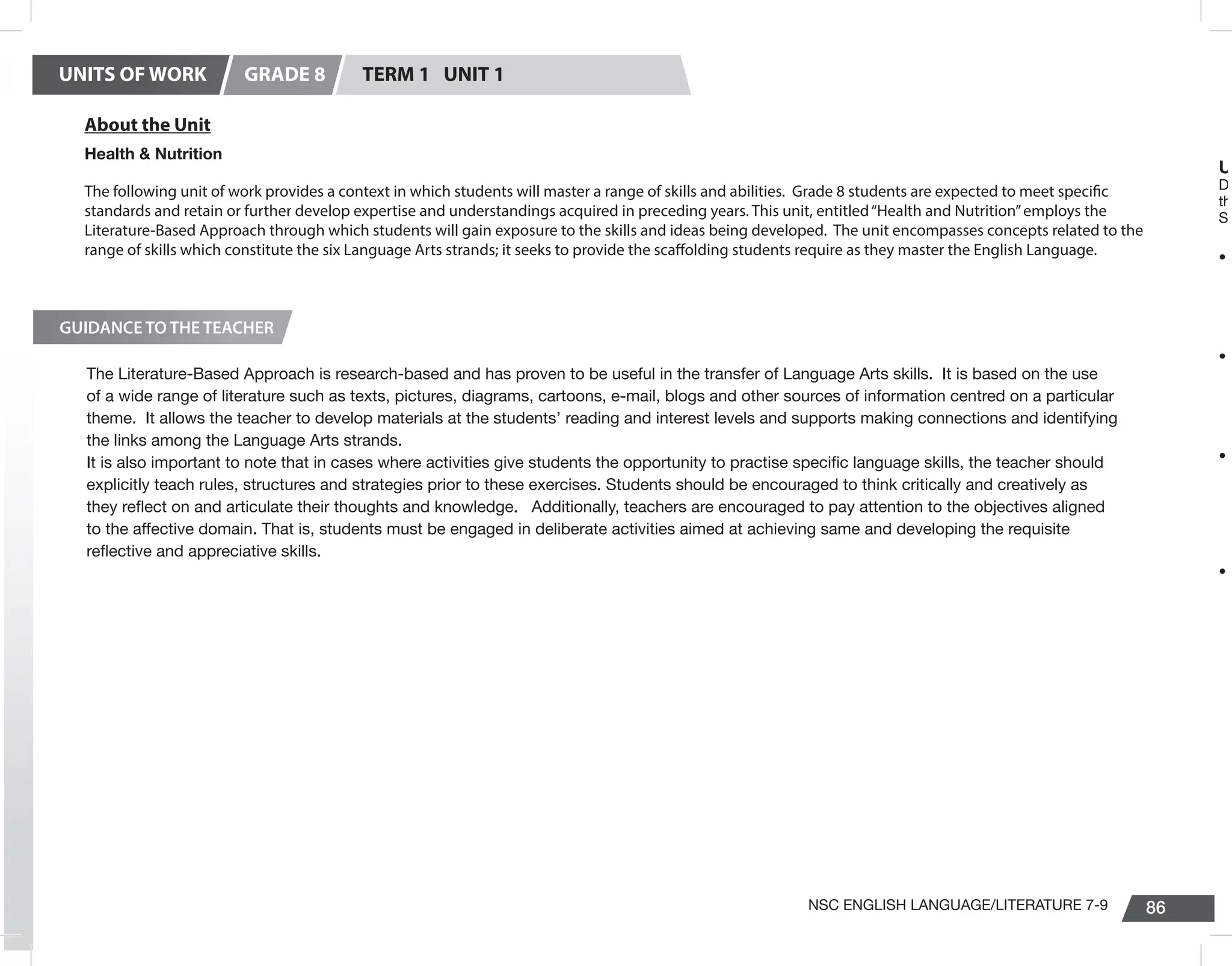 English-Language grade 7-9 curriculum APSE 1 | PDF