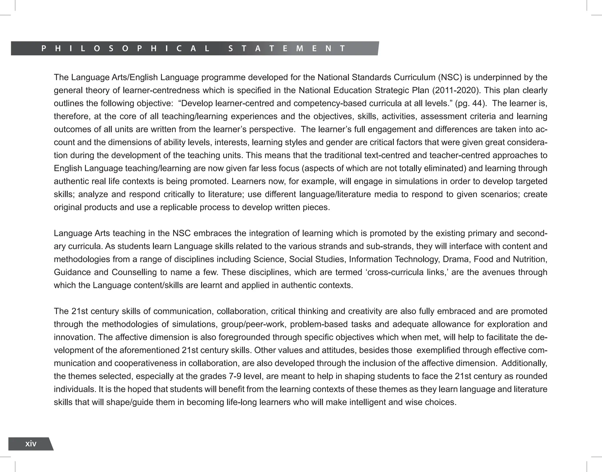 English-Language grade 7-9 curriculum APSE 1 | PDF