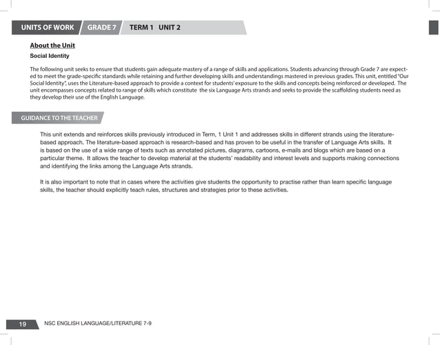 English-Language grade 7-9 curriculum APSE 1 | PDF