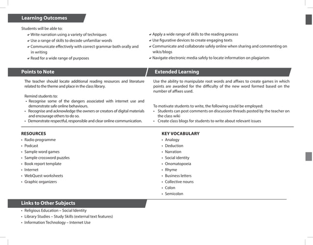 English-Language grade 7-9 curriculum APSE 1 | PDF