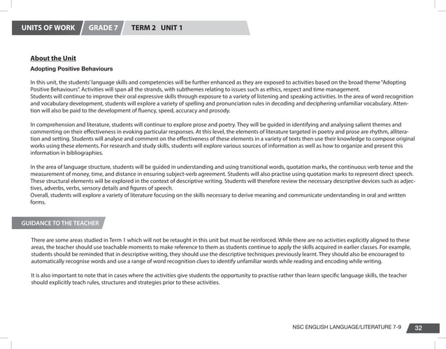 English-Language grade 7-9 curriculum APSE 1 | PDF