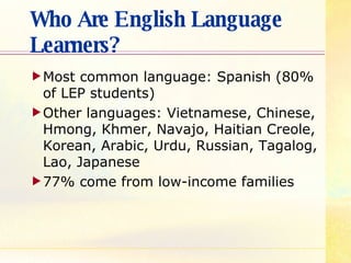 English Language Learners And Special Education | PPT