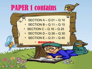 English language-paper-one-upsr-1-1 | PPT