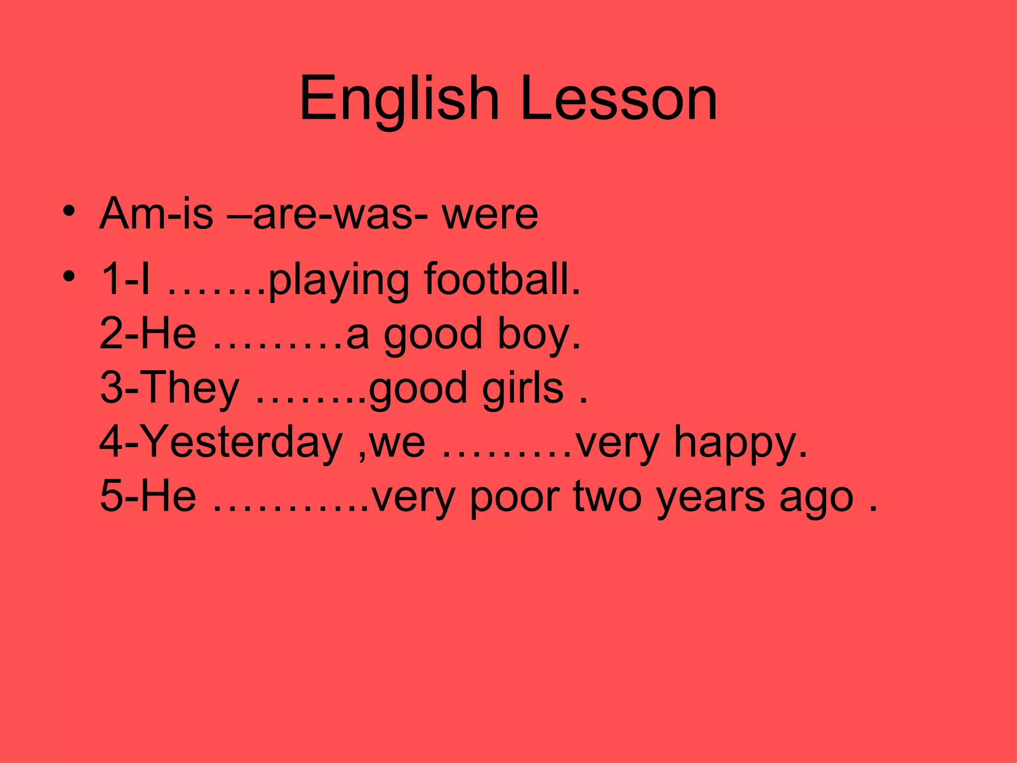 English Lesson | PPT