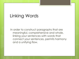 English linking words | PPT