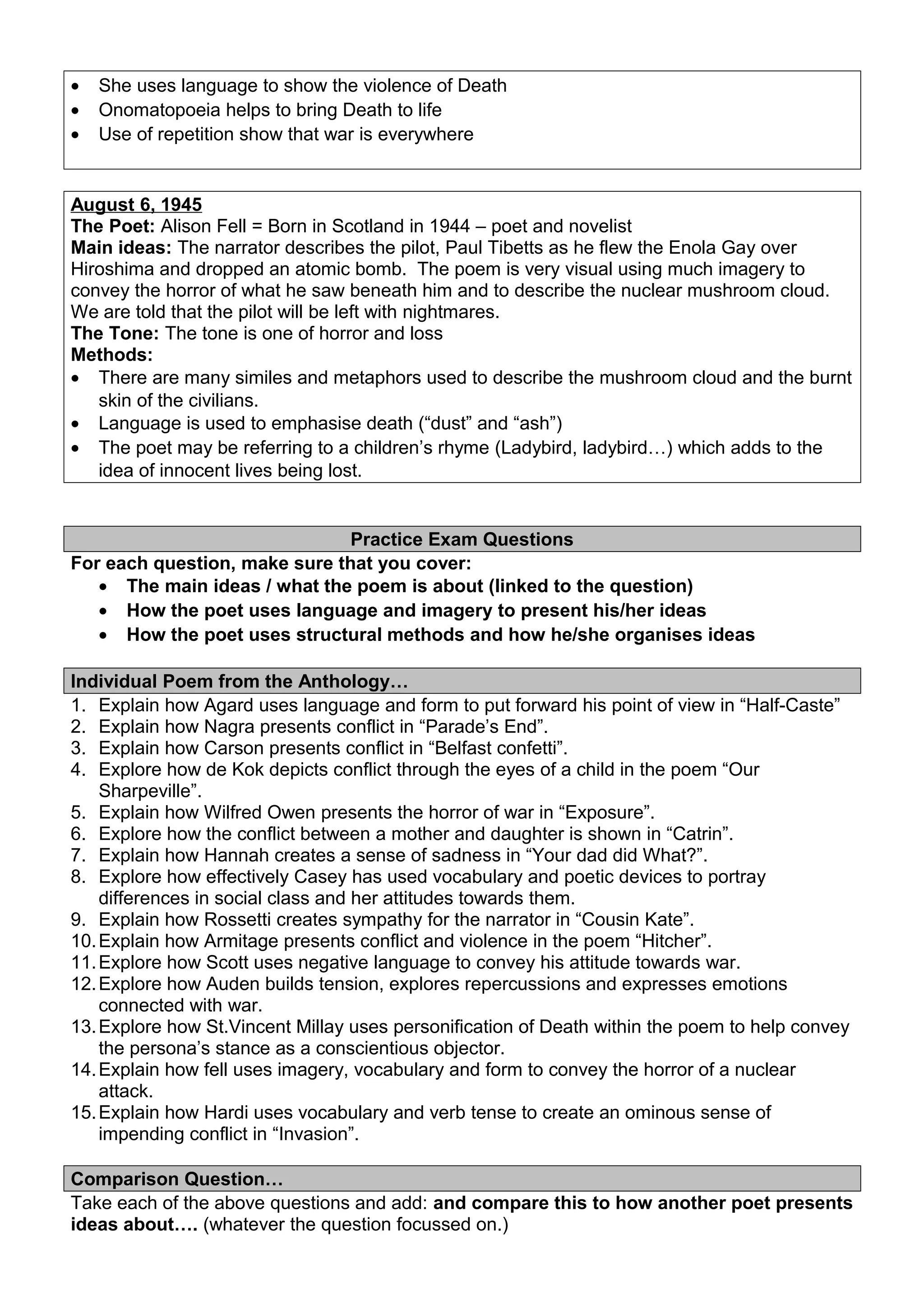 English literature-poetry-crib-sheets-1 | DOC