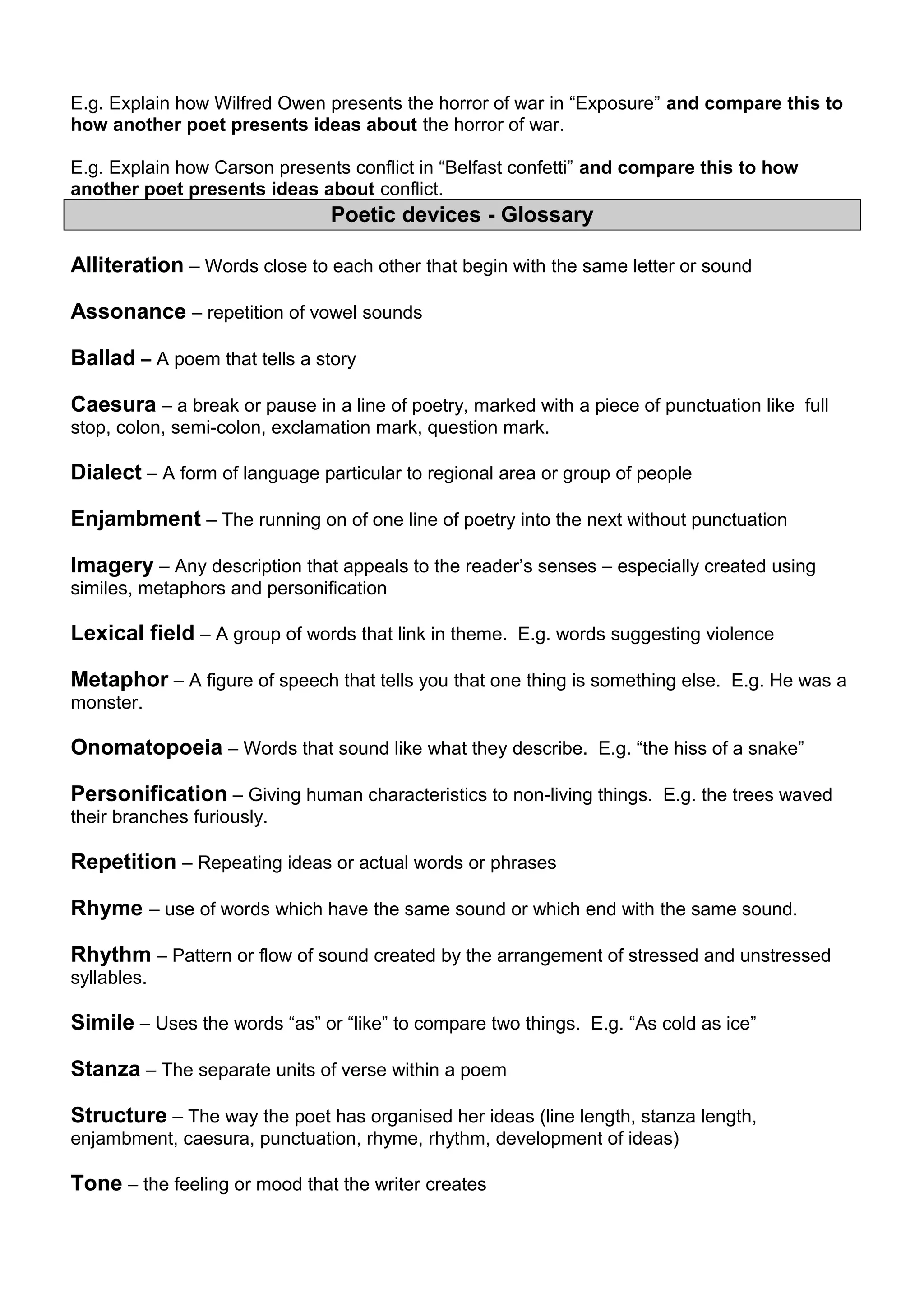 English literature-poetry-crib-sheets-1 | DOC